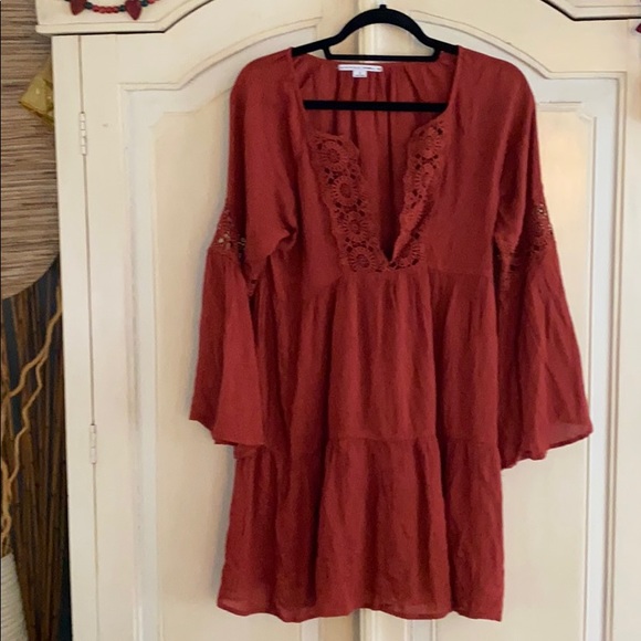 O'Neill | Tops | Oneill Saltwater Boho Dress Lacing Rust Color Sm ...